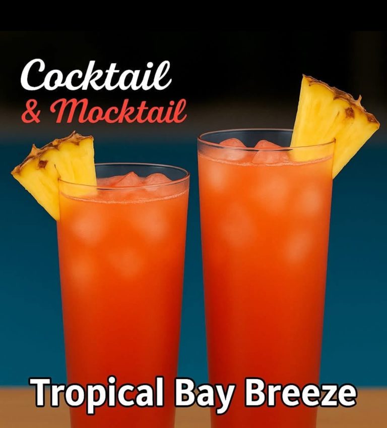 Tropical Bay Breeze Cocktail – Cooking Yummy